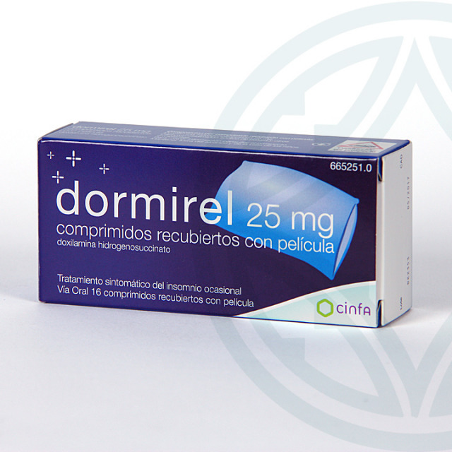 Dormirel 25 mg 16 comprimidos | Doxilamina | Farmacia Jiménez