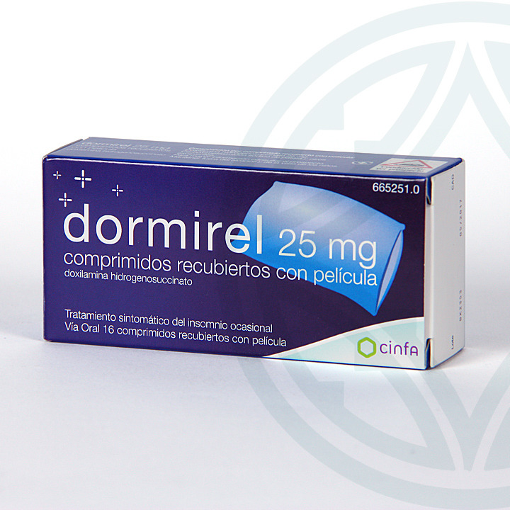 Dormirel 25 mg 16 comprimidos | Doxilamina | Farmacia Jiménez