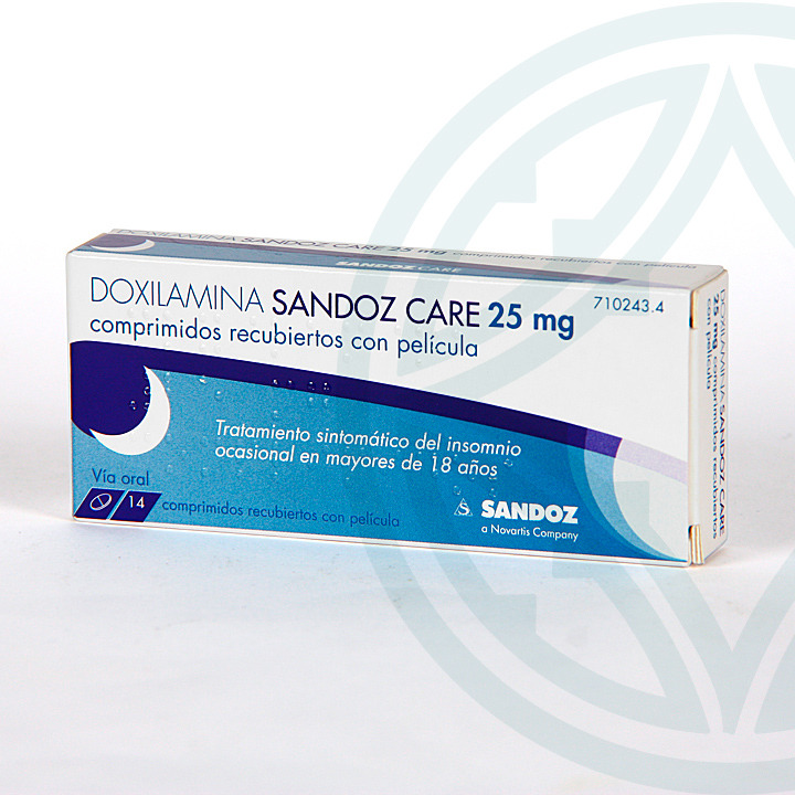 Doxilamina Sandoz Care 25 mg 14 comprimidos | Antihistamínico ...