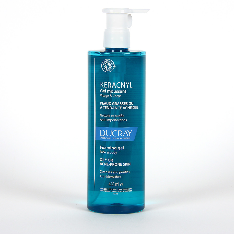 Ducray Keracnyl Gel Limpiador 400 ml | Farmacia Jiménez