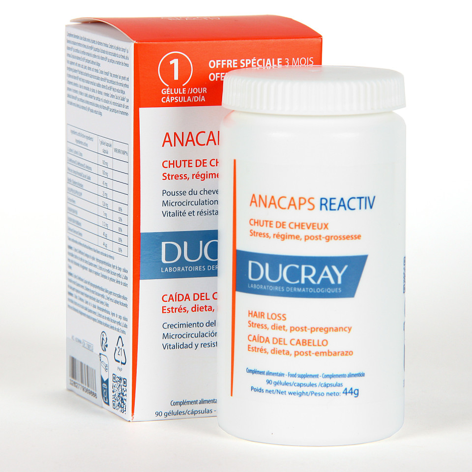 Ducray Anacaps Reactiv 30 cápsulas | Farmacia Jiménez