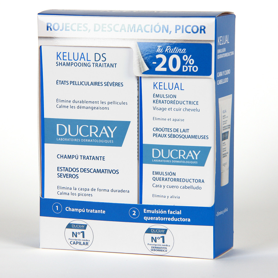 Ducray Kelual DS PACK Champú y Emulsión 20% Descuento | Farmacia Jiménez