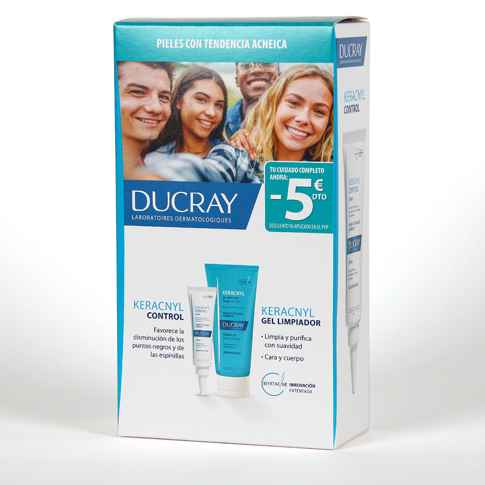 Ducray Keracnyl Control Crema + Gel Limpiador Pack Ahorro | Farmacia ...