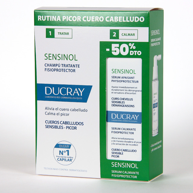 Ducray Sensinol PACK Champú 200ml con Sensinol Serum al 50% de ...