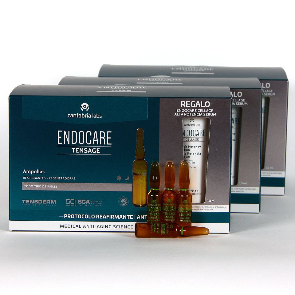 Endocare Tensage Ampollas PACK Triplo 20% Descuento | Farmacia Jiménez