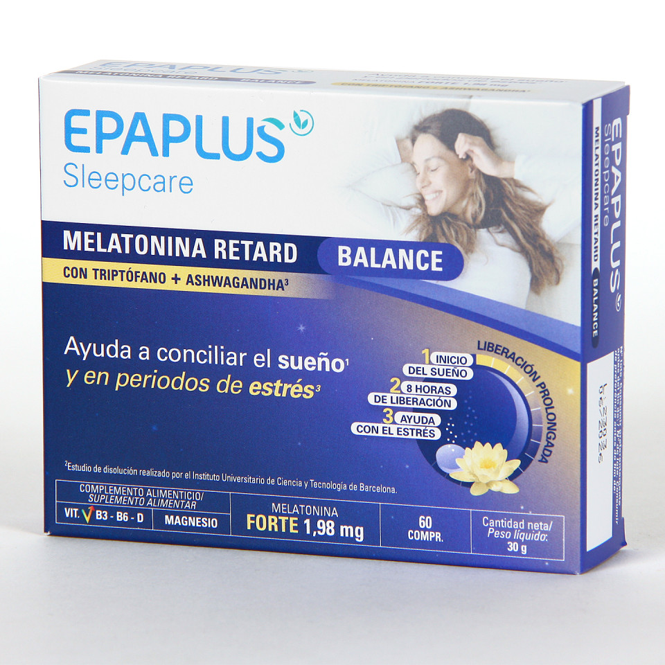Epaplus Melatonina Retard Balance 60 comprimidos | Farmacia Jiménez