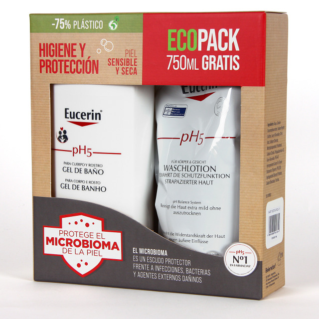 Eucerin Gel de baño 1L + 750 ml gratis Ecopack | Farmacia Jiménez