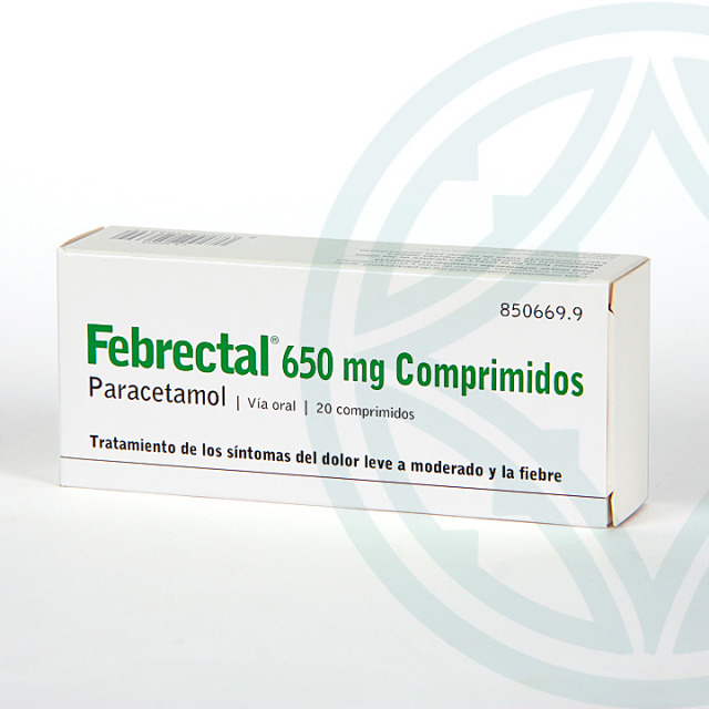 Febrectal 650 mg 20 comprimidos | Dolor - Fiebre | Farmacia Jiménez