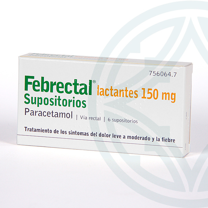 Febrectal Lactantes 6 supositorios | Paracetamol 150 mg | Farmacia Jiménez