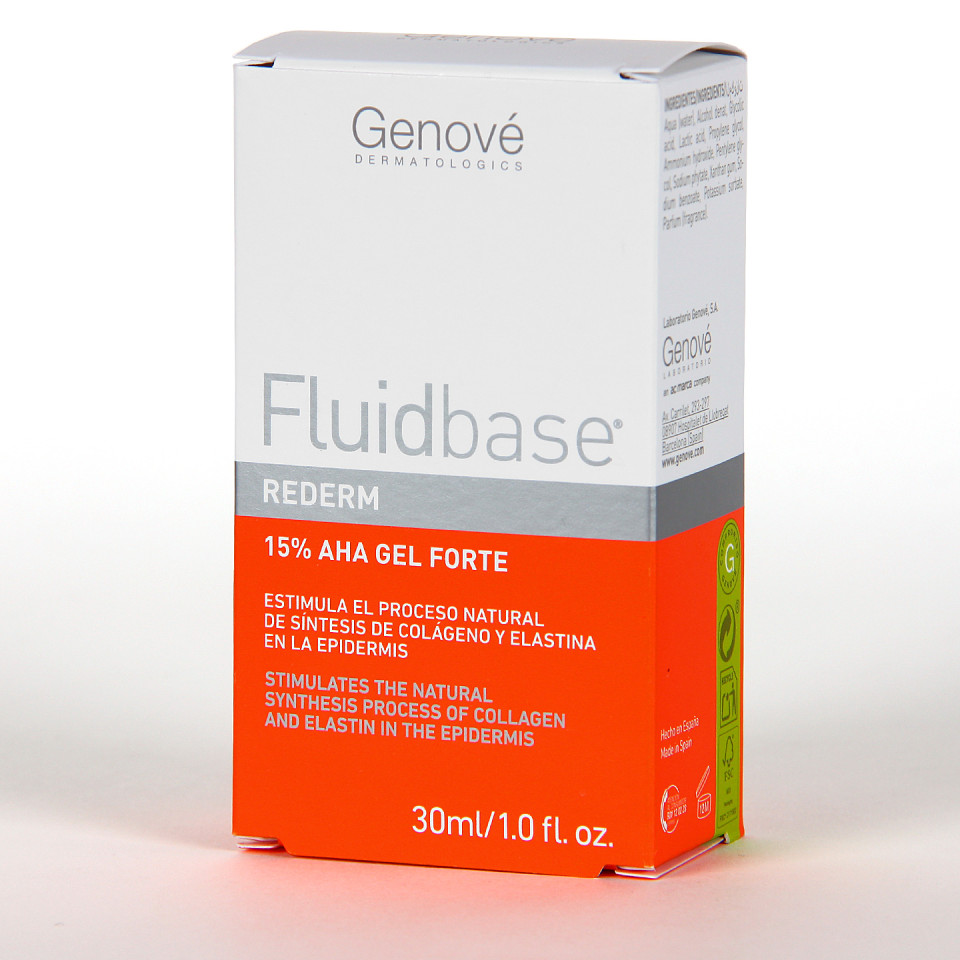 Genove Fluidbase Rederm 15% AHA Gel Forte 30ml | Farmacia Jiménez
