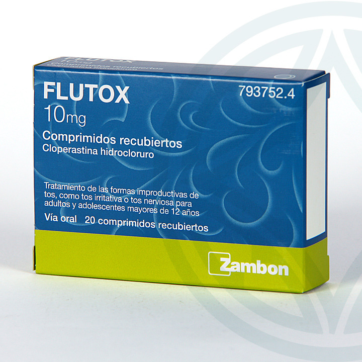 Flutox 10 mg 20 comprimidos | Tos seca | Farmacia Jiménez
