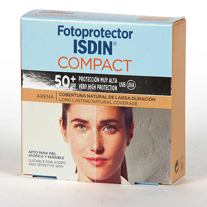 Fotoprotector Isdin 50+ Compact Arena | Farmacia Jiménez