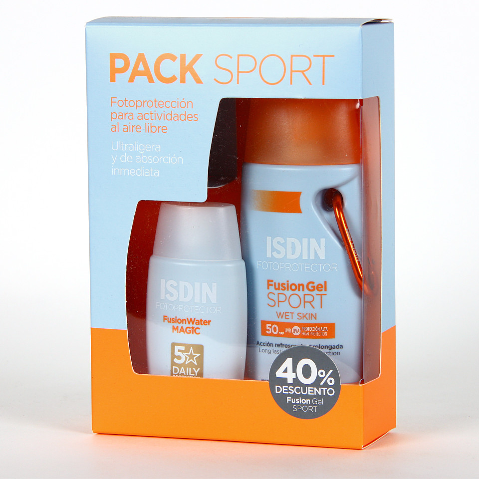 Isdin Fotoprotector Fusion Water + Fusion Gel SPORT Pack 40 % Dto ...