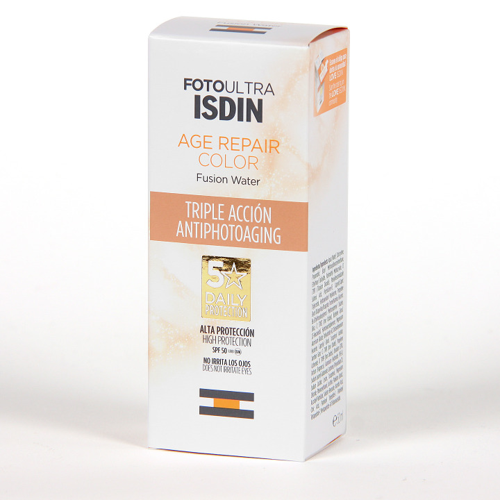 FotoUltra Isdin Age Repair Color Fusion Water SPF50 50 ml | Farmacia ...