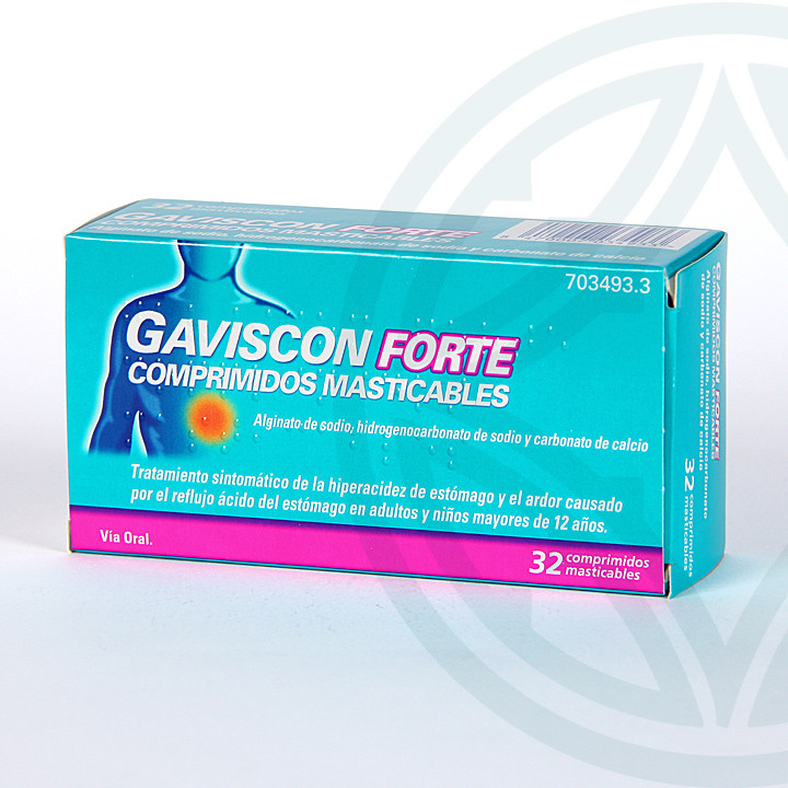 Gaviscon Forte 32 comprimidos masticables | Hiperacidez | Farmacia Jiménez