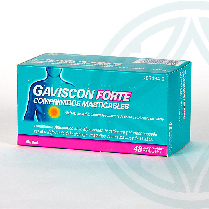 Gaviscon Forte 48 comprimidos masticables | Acidez estómago | Farmacia ...