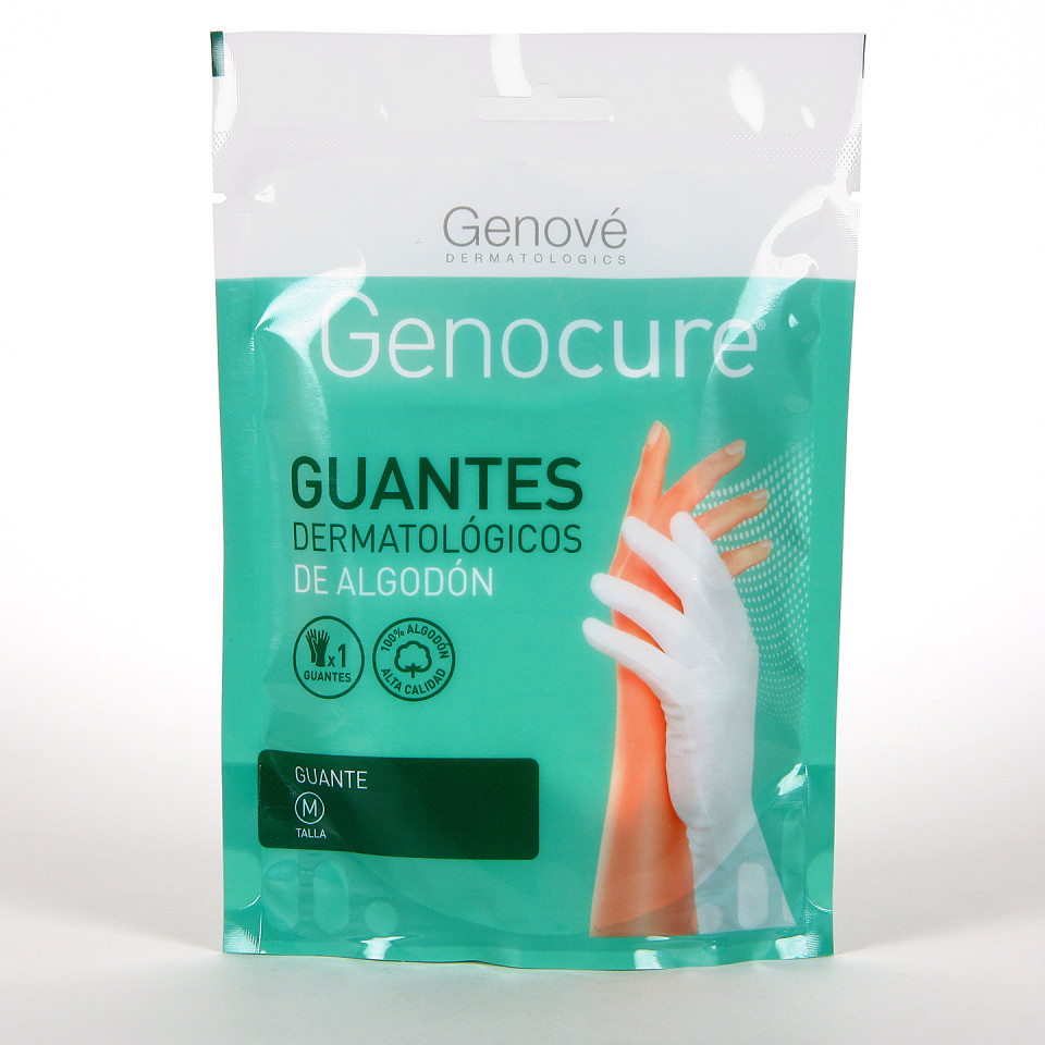 Genocure Guantes dermatologicos algodón T.Mediano | Farmacia Jiménez