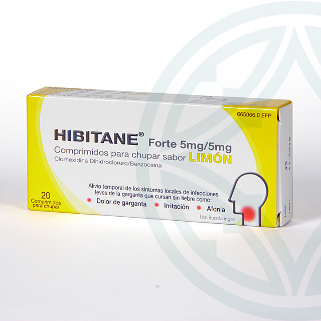 Hibitane 20 comprimidos para chupar sabor limón | Clorhexidina y ...