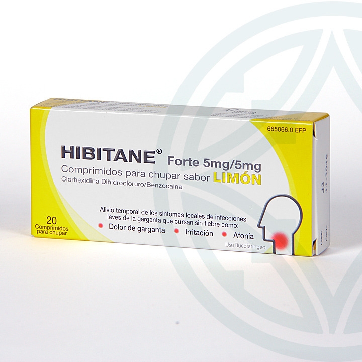 Hibitane 20 comprimidos para chupar sabor limón | Clorhexidina y ...