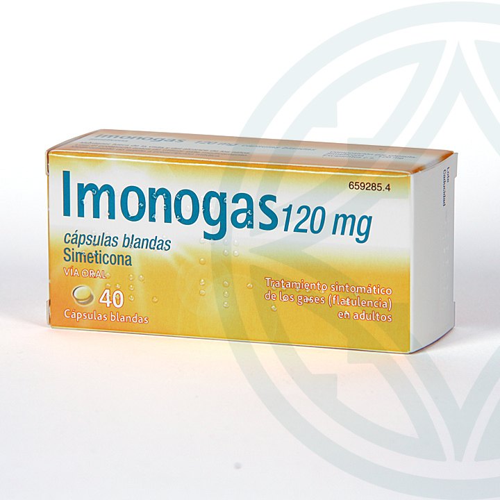 Imonogas 120 mg 40 cápsulas | Simeticona | Farmacia Jiménez