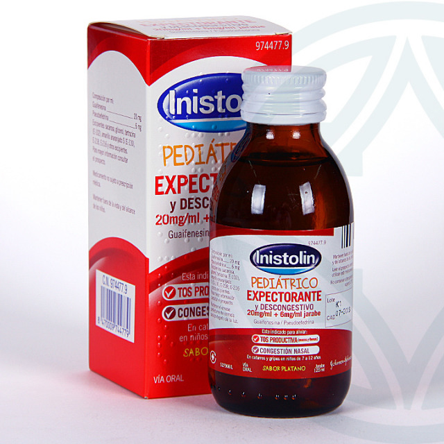 Inistolin Pediátrico Expectorante y Descongestivo jarabe 120 ml ...