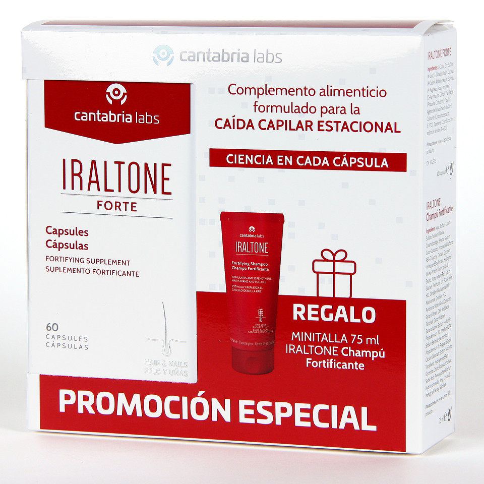 Iraltone Forte Tratamiento Anticaída - 60 cápsulas | Farmacia Jiménez