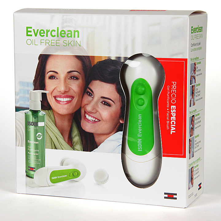 Isdin Everclean Gel purificante 240 ml + Cepillo limpieza facial ...