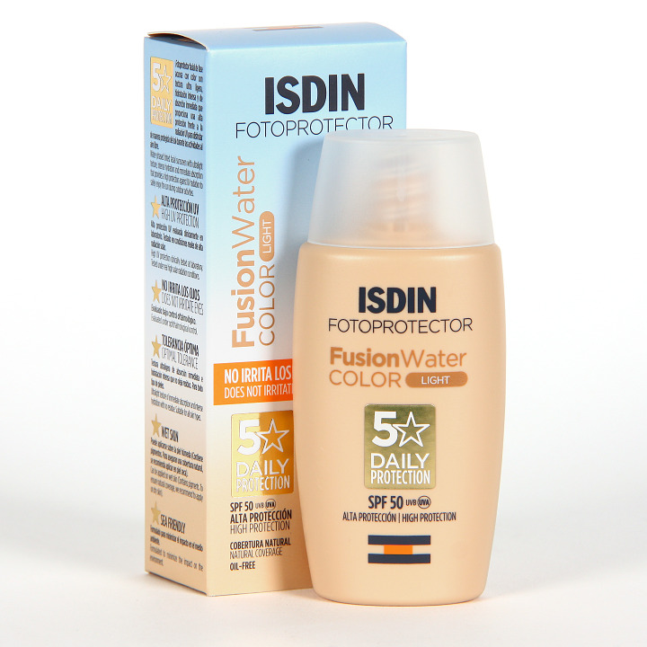 ISDIN Fusion Water Light Color Fotoprotector SPF50 50ml | Farmacia Jiménez