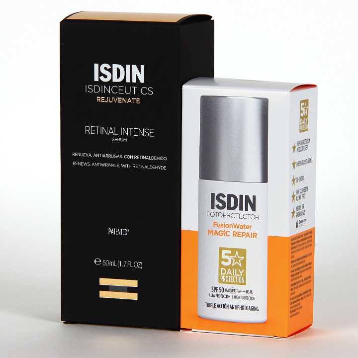 ISDIN PACK IsdinCeutics Retinal Intense y Fusion Water Magic Repair 15% ...