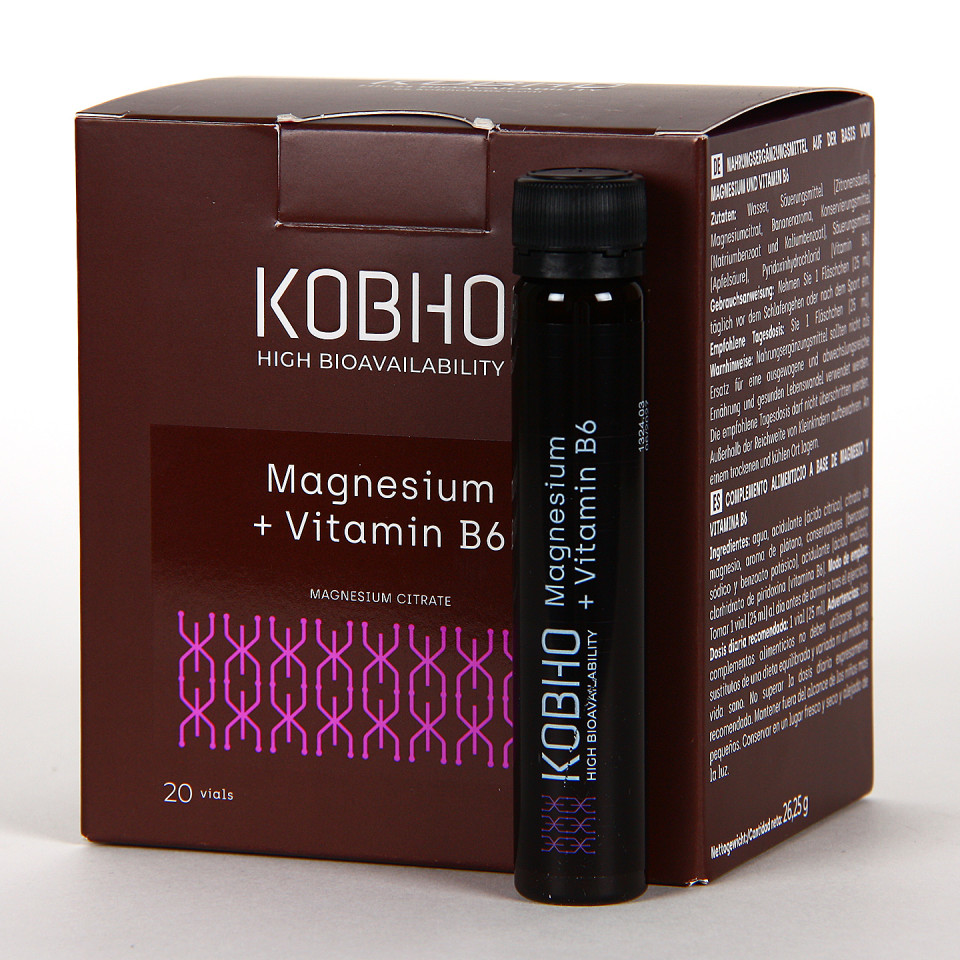 Kobho Magnesio Vial + Vitamina B6 20 viales | Farmacia Jiménez