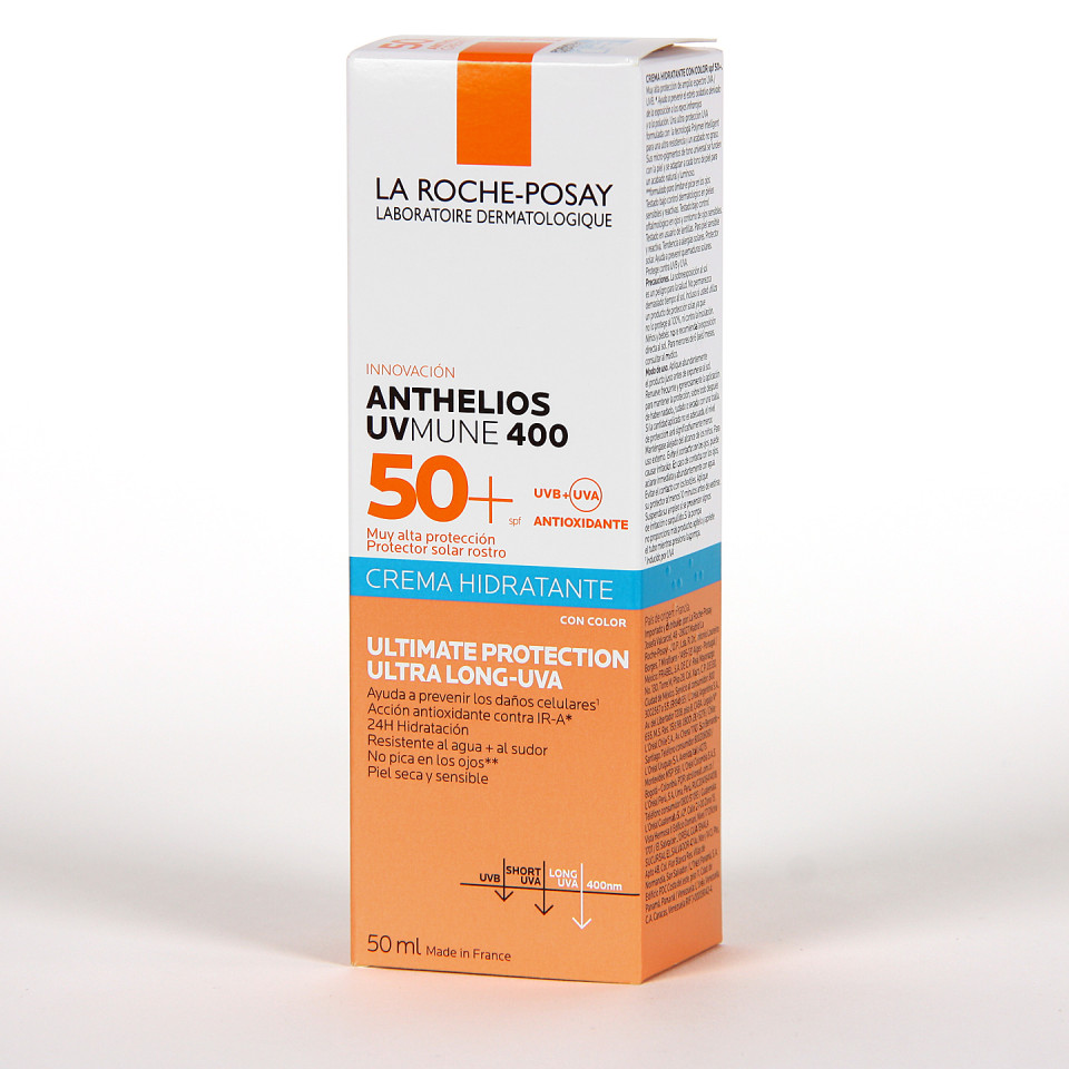 La Roche-Posay Anthelios UVMUNE 400 SPF50+ Con Color 50 ml | Farmacia Jiménez