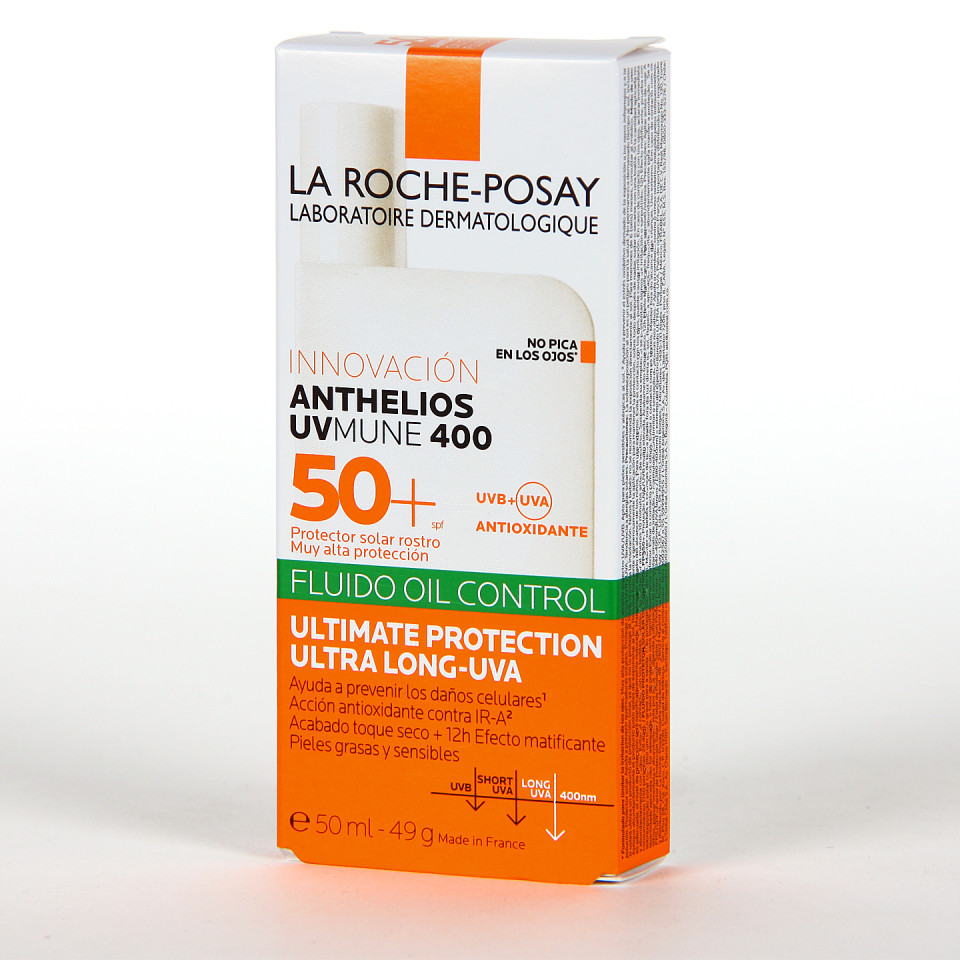 La Roche Posay Anthelios UVMUNE 400 Fluido Oil Control SPF 50+ 50ml | Farmacia Jiménez