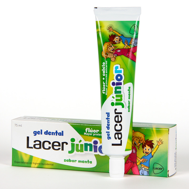 Lacer Junior Gel dental sabor menta 75ml | Farmacia Jiménez