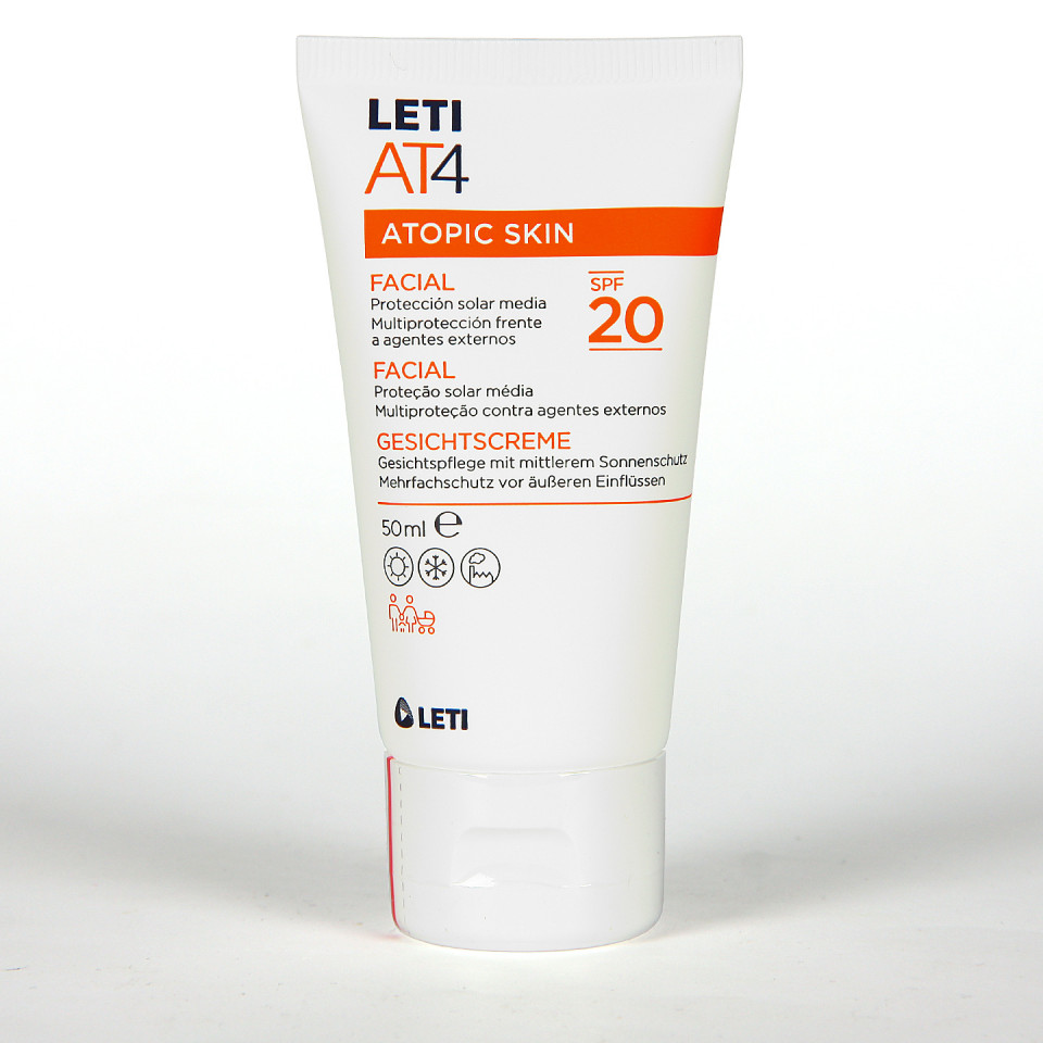 Leti AT4 Facial SPF 20 50 ml Dermatitis atópica | Farmacia Jiménez