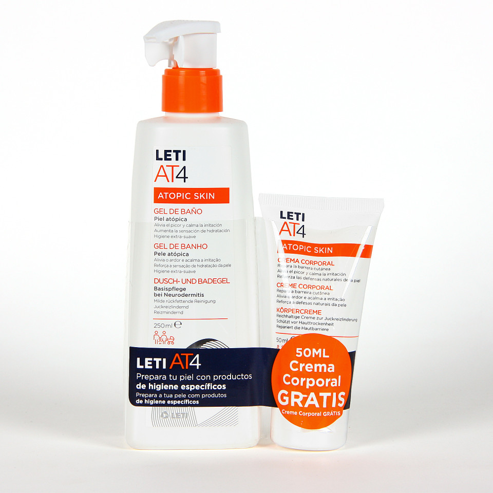Leti At4 Atopic Skin Gel de Baño 250 ml | Farmacia Jiménez