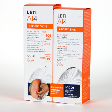 Leti AT4 PACK Hidrogel Antipicor y Crema Intensive Precio Especial | Farmacia Jiménez