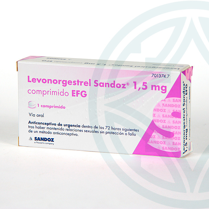 Levonorgestrel Sandoz EFG 1.5 mg 1 comprimido | Anticonceptivo de ...