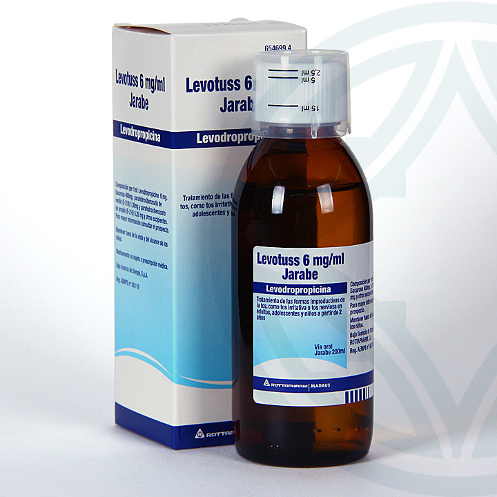 Levotuss 6mg/ml jarabe 200 ml | Levodropropicina | Farmacia Jiménez
