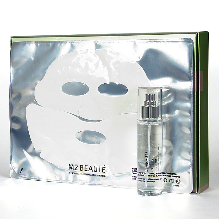 M2 Beauté Hybrid Second Skin Mask Brown Alga 5 Mascarillas Faciales ...