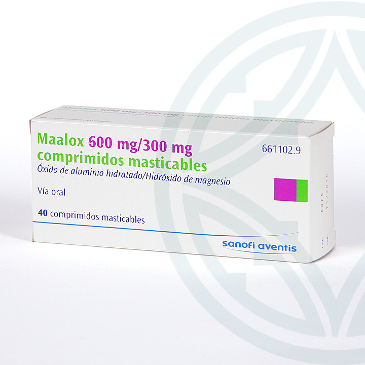 Maalox Concentrado 600 mg/300 mg 40 comprimidos masticables | Antiácido ...