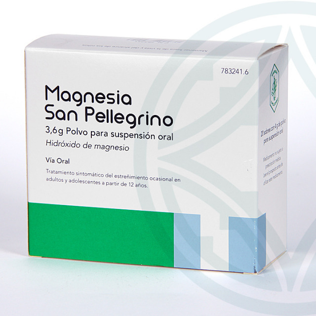 Magnesia San Pellegrino 3,6 g 20 sobres | Laxante | Farmacia Jiménez
