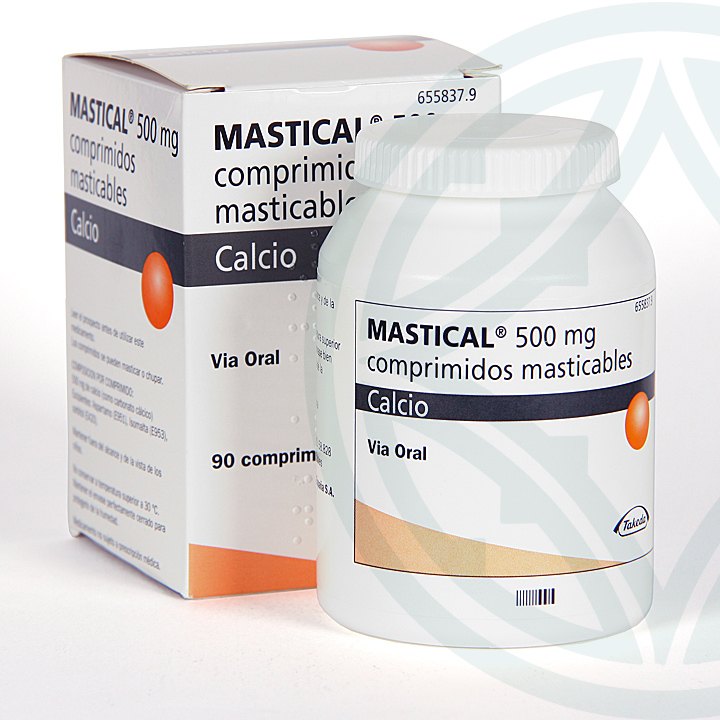 Mastical 500 mg 90 comprimidos masticables | Farmacia Jiménez
