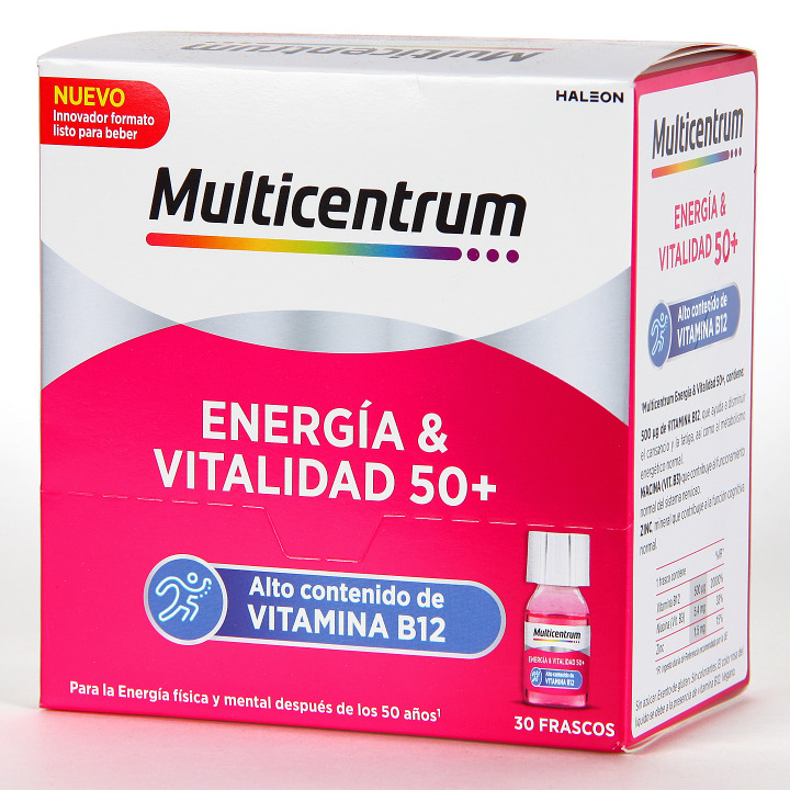 Multicentrum Energía y Vitalidad 50+ 30 frascos bebibles | Farmacia Jiménez