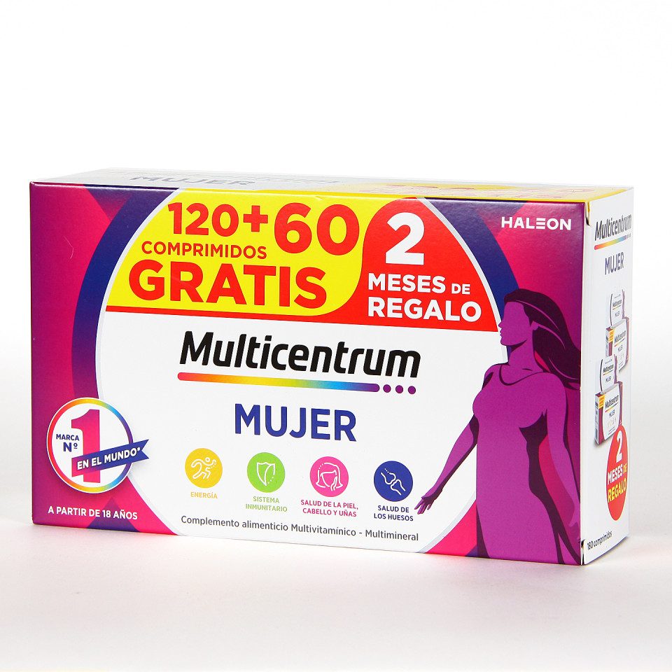 Multicentrum Mujer PACK 120 + 60 comprimidos gratis | Farmacia Jiménez