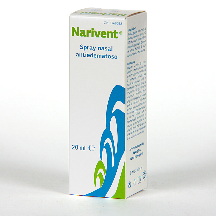 Narivent Spray Nasal Antiedematoso 20 ml | Farmacia Jiménez