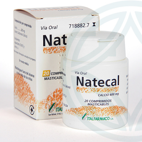 Natecal 20 comprimidos masticables | Farmacia Jiménez