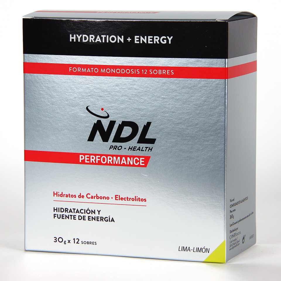 NDL Pro-Health Performance Hydration + Energy 12 sobres monodosis ...