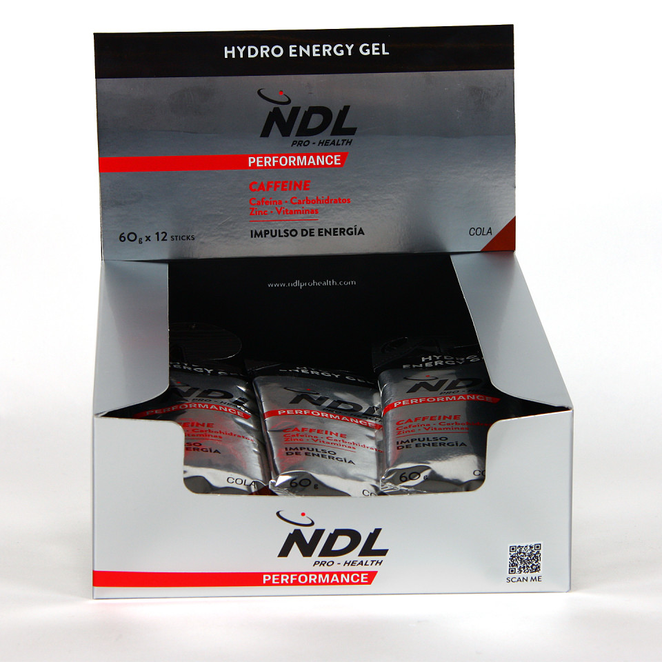 NDL Pro-Health Performance Hydro Energy Gel con cafeína Pack 12 ...