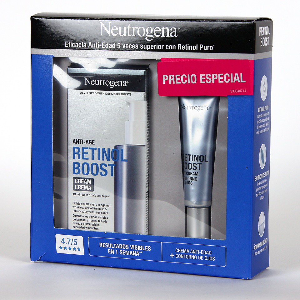 Neutrogena Retinol Boost PACK Crema con Contorno Precio Especial ...