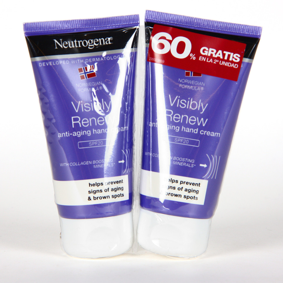 Neutrogena Visibly Renew Crema de Manos Antiedad 75ml Pack Duplo ...